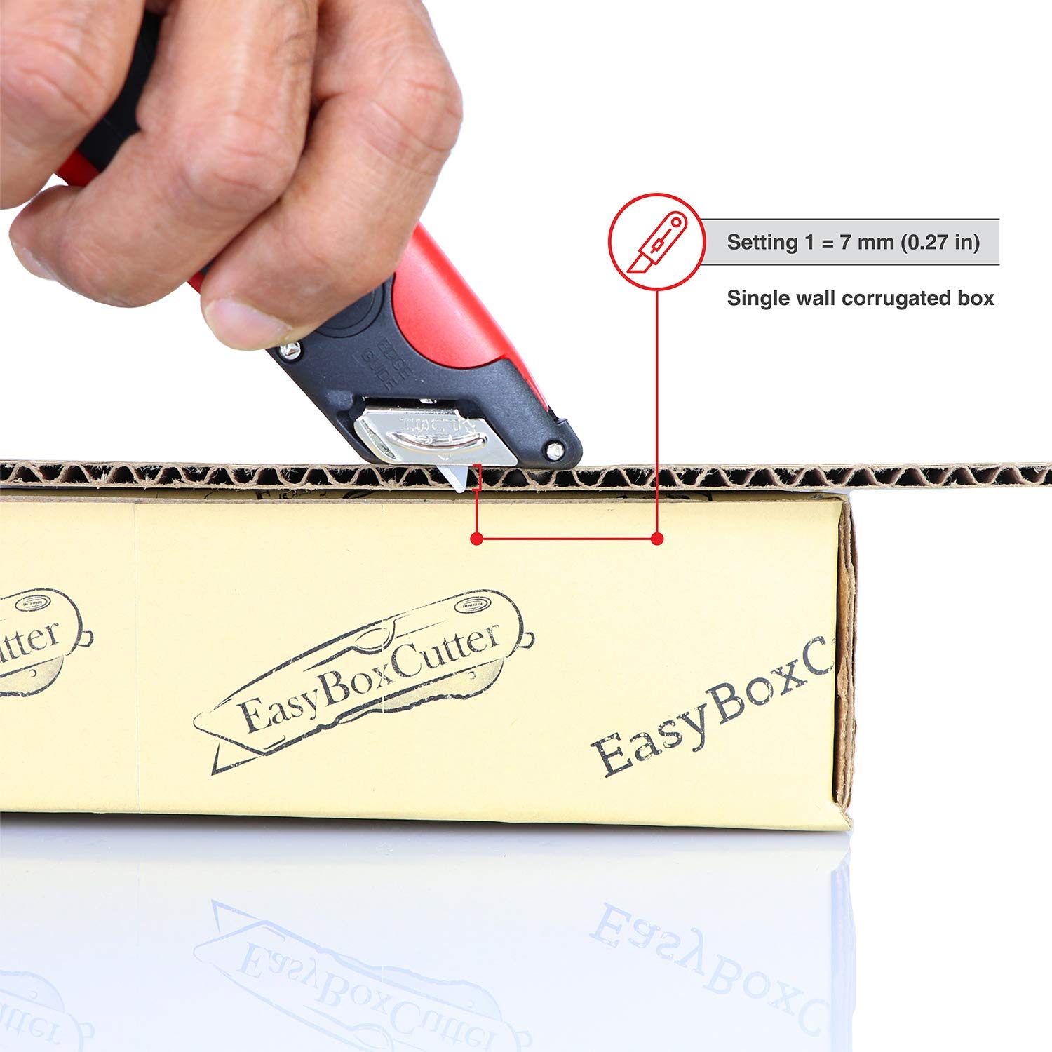 Modern Box Cutter for Home and School Use - High productivity and unique features with 100% guaranttee (2000 Series, Red)