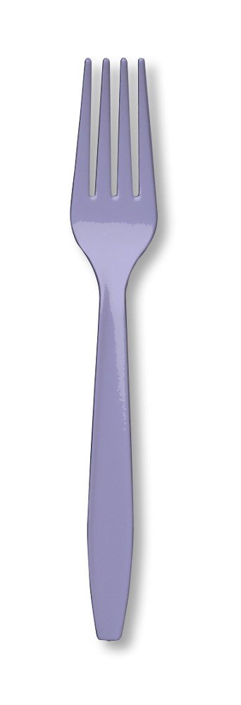 Creative Converting 10470 Lavender Premium Plastic Forks, 24 pcs