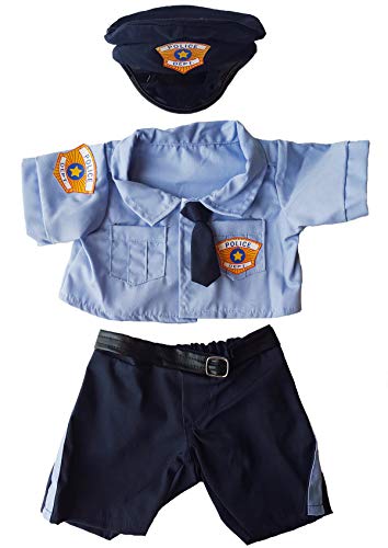 Police Uniform Outfit Teddy Bear Clothes Fits Most 14" - 18" Build-a-bear and Make Your Own Stuffed Animals