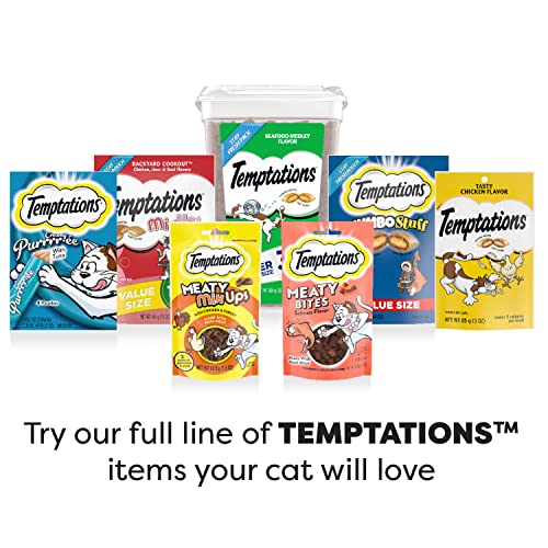 TEMPTATIONS Classic Treats for Cats Blissful Catnip Flavor 3 Ounces (Pack of 12)