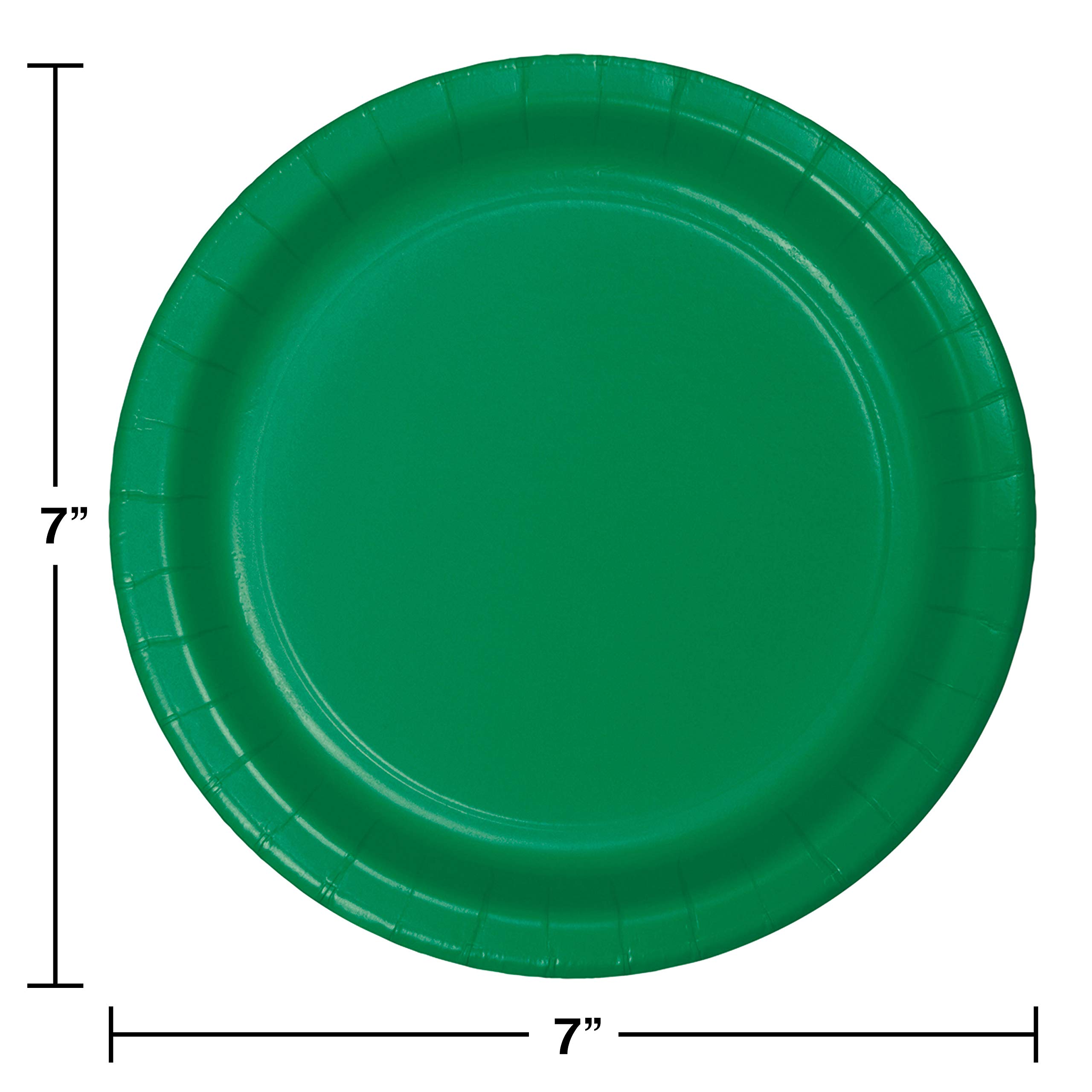 Creative Converting Touch of Color Lunch Plates, Emerald Green