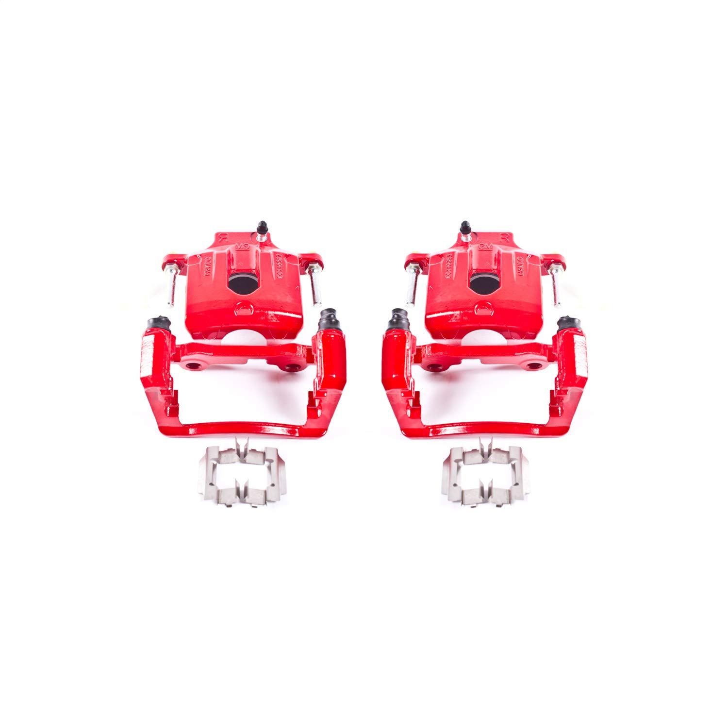 Power Stop Rear S4804 Pair of High-Temp Red Powder Coated Calipers for Rainier, SSR, Trailblazer, Trailblazer EXT, Envoy, Envoy XL, Envoy XUV, Ascender, Olds Bravada, Saab 9-7x [Model Specific]