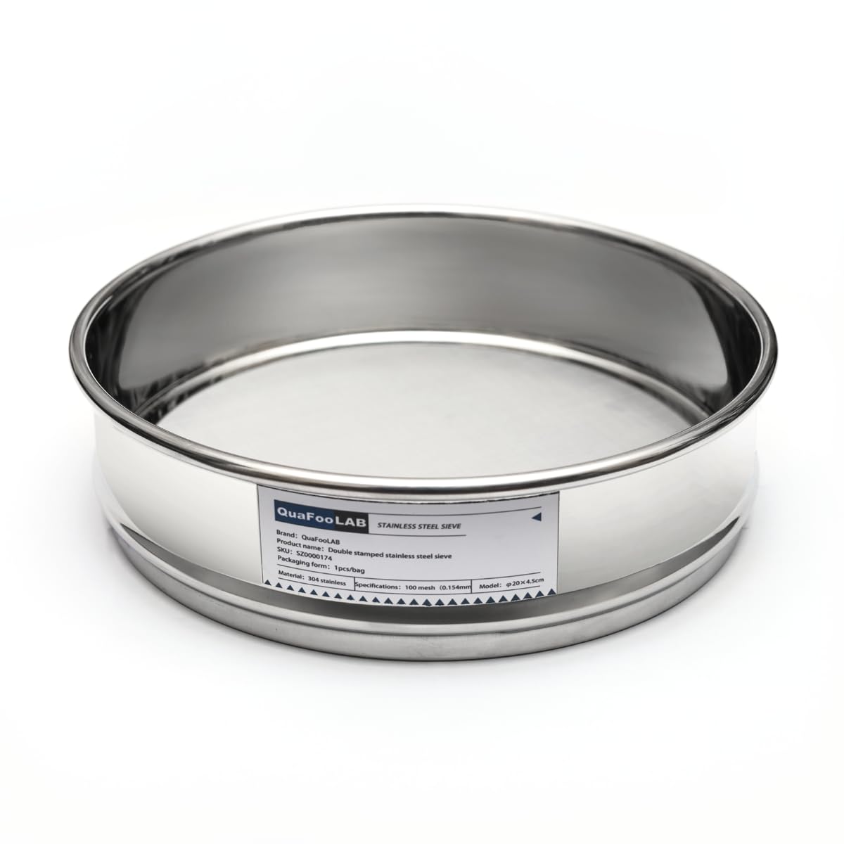 Lab Sieves 140 Mesh, Economy Test Sieve #140 Mesh, 4'' Diameter, 304 Stainless Steel Wire Cloth φ10×4.5cm