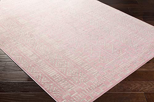Livabliss Dianne Global Tribal Area Rug,7'10" x 10'2",Pale Pink/Cream