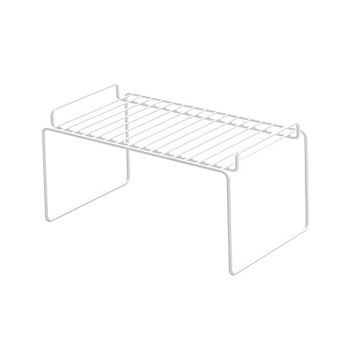 Gralara under Sink Shelf Sink Vanity Organizer Storage Shelve, Storage Shelf Punch Free Convenient Spice Rack Bathroom Shelf for Toilet, Countertop, S White