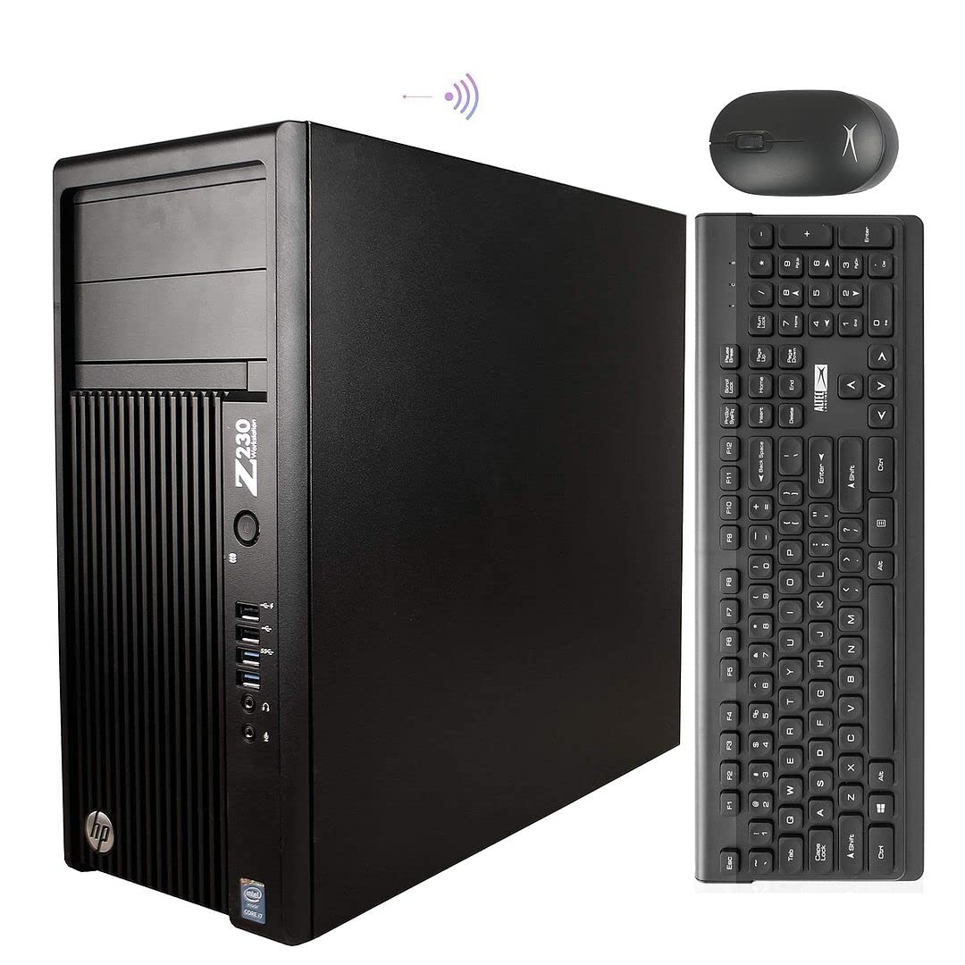 HP Tower Computer Z230 Workstation,i7 Refurbished PC,16GB Ram,512GB SSD + 3TB HDD,Built in WiFi Desktop,Windows 10,HDMI,DP,DVI,DVD,USB,4K Support,Wireless K&M +TJJ Mouse PAD(Renewed)