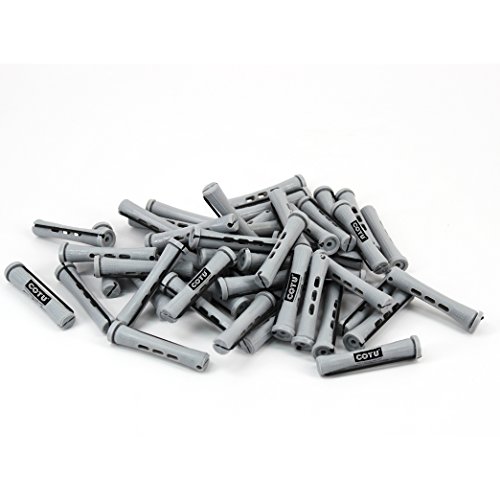 COTU (R) 48 pieces Variety Pack Perm Rods for Hair - Sizes: Small, Medium, Large & Jumbo - Colors: Tangerine, Sandy, Lilac & Gray