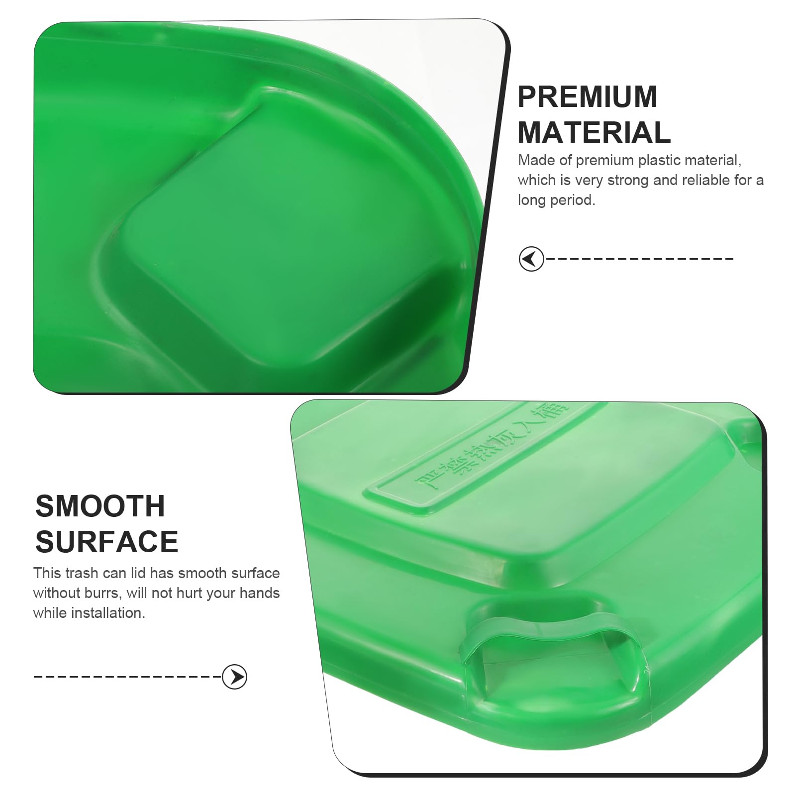 INOOMP Trash Can Lid Replacement,50L Plastic Outdoor Garbage Can Cover Heavy-Duty Square Trash Garbage Lid Rubbish Bin Lid Waste Basket Lid for Sanitation