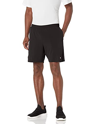 Champion Men's 7-inch Sport Short with Liner, Black, Medium