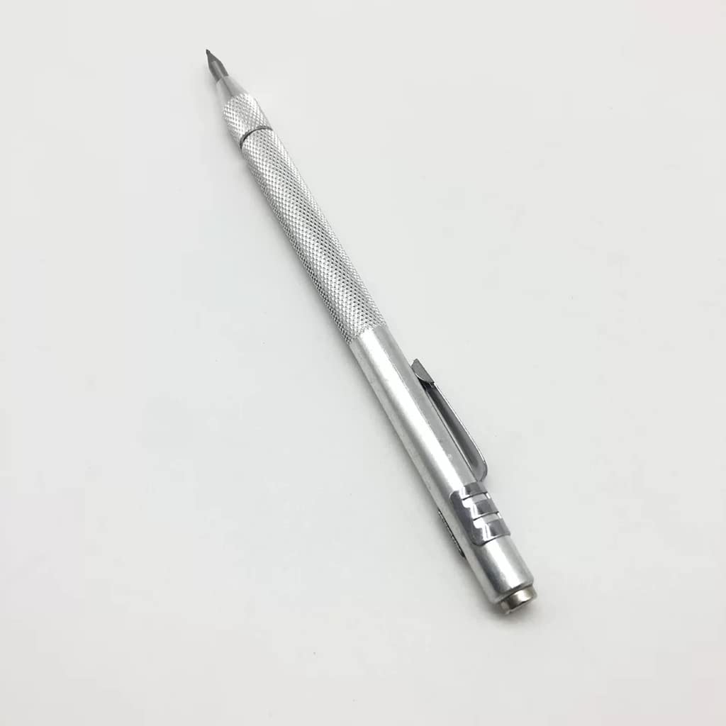 HeyooHeloo Aluminum Etching Engraving Pen,Tungsten Carbide Tip Scriber with Clip and Magnet 2 pack,Extra 2 Free Replacement Tips Included.(2 of pack)