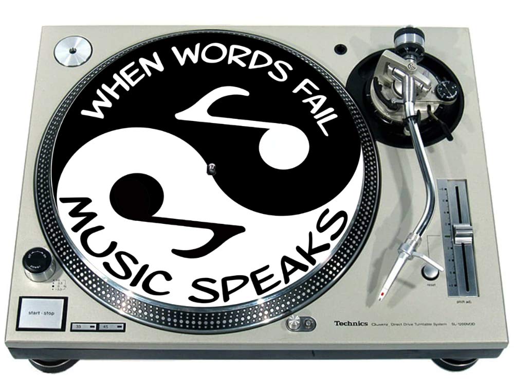 Slipmat Slip Mat Scratch Pad Felt for any 12" LP DJ Vinyl Turntable Record Player Custom Graphical - yin-yang1