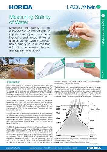 HORIBA LAQUAtwin Salt-22 Compact Salt Meter (Ion Selective Eelectrode Method) for Water, Viscous Liquids, Solids, and Powder Samples
