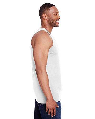 Champion Men's Ringspun Cotton Tank Top S WHITE