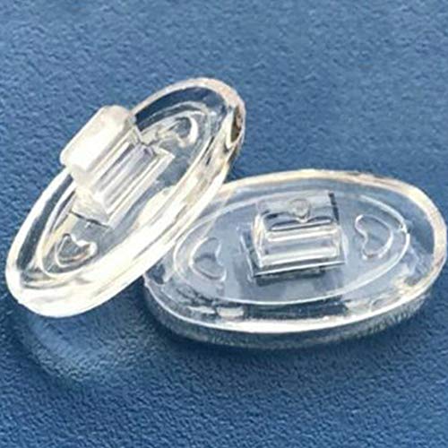 Eyeglasses Nose Pads 15mm 5Pairs, Sunglasses Nose Pieces Compatible with Oakley Sunglasses, Glasses Nose Pads Oval Shaped Pushin Push Slide inâŚ