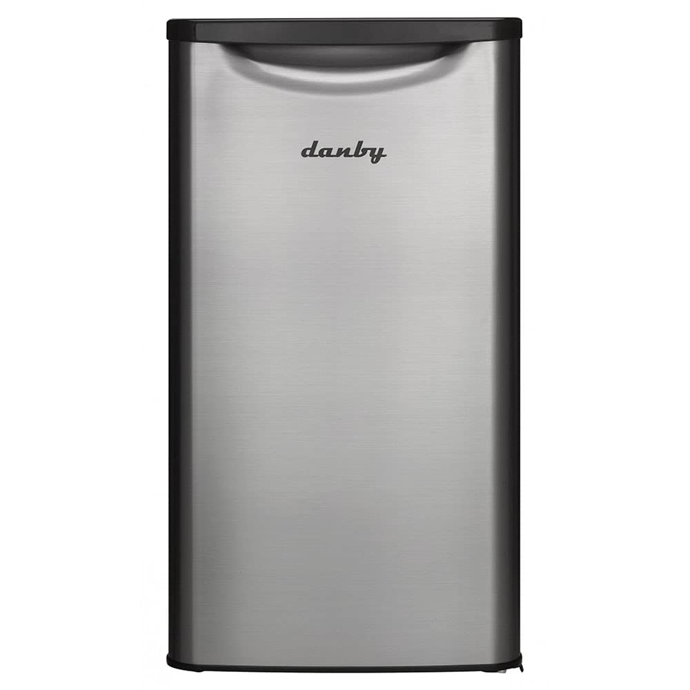 Danby DAR033A6BSRB / DAR033A6BSLDB-SD / DAR033A6BSLDB-SD 3.3 Cu. Ft. Contemporary Stainless Compact Refrigerator (Renewed)