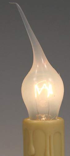 Creative Hobbies® 6 Watt, S6 Shape, Silicone Dipped, Country Style, Electric Candle Lamp Chandelier Light Bulbs, Individually Boxed, Wholesale Pack of 6 Bulbs