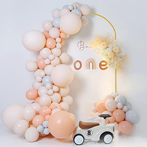 Gold Arch Backdrop Stand and White Weding Arch Cover Bundle 6FT
