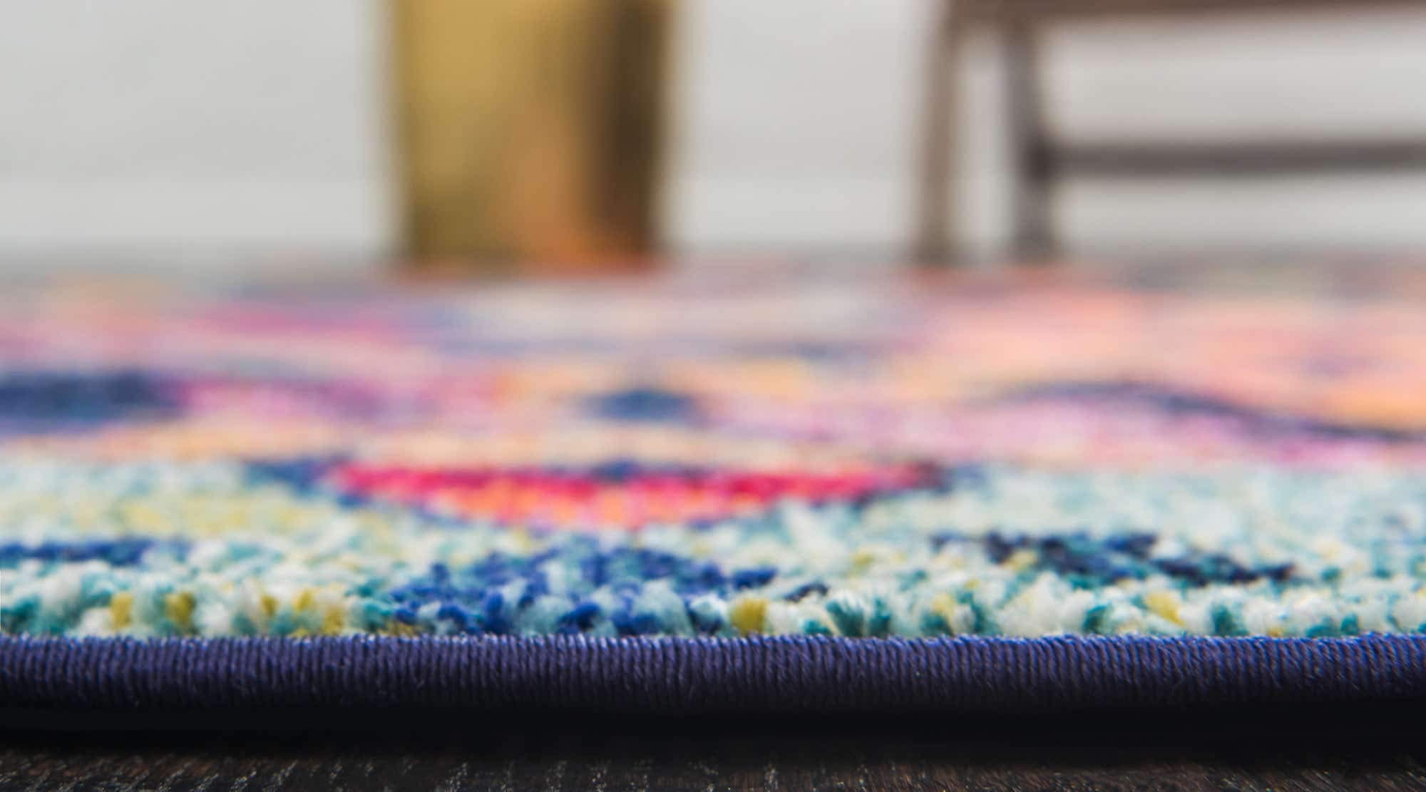 Unique Loom Sedona Collection Southwestern, Over-Dyed, Modern, Pattern, Tribal, Abstract Area Rug, 4' 0" x 6' 0", Navy Blue/Gray