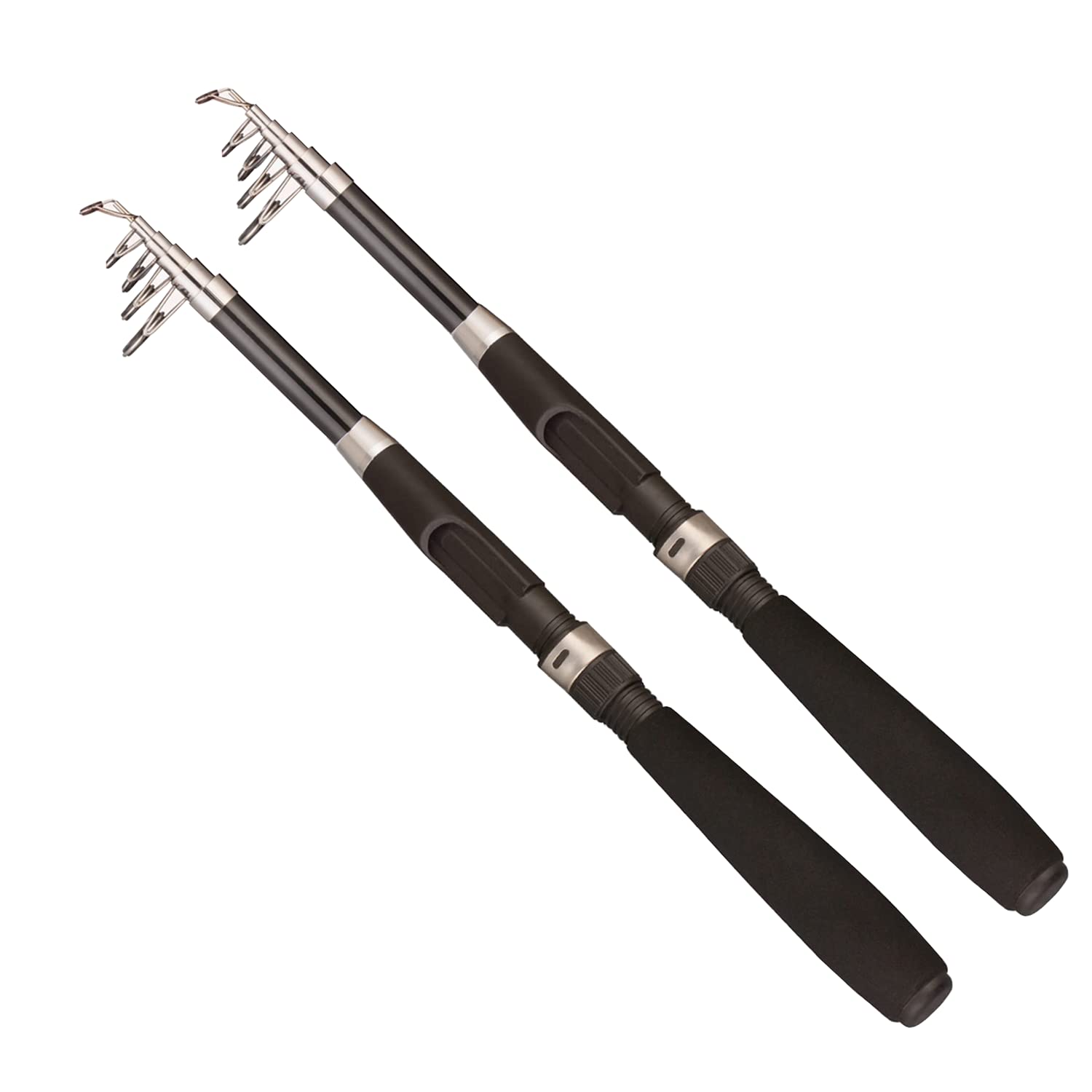 Fishing Rods Telescopic 2PCS Comfortable EVA Handle, Travel Fishing Pole 4.2ft/5.9ft/8.8ft (1.3m/4.2ft)