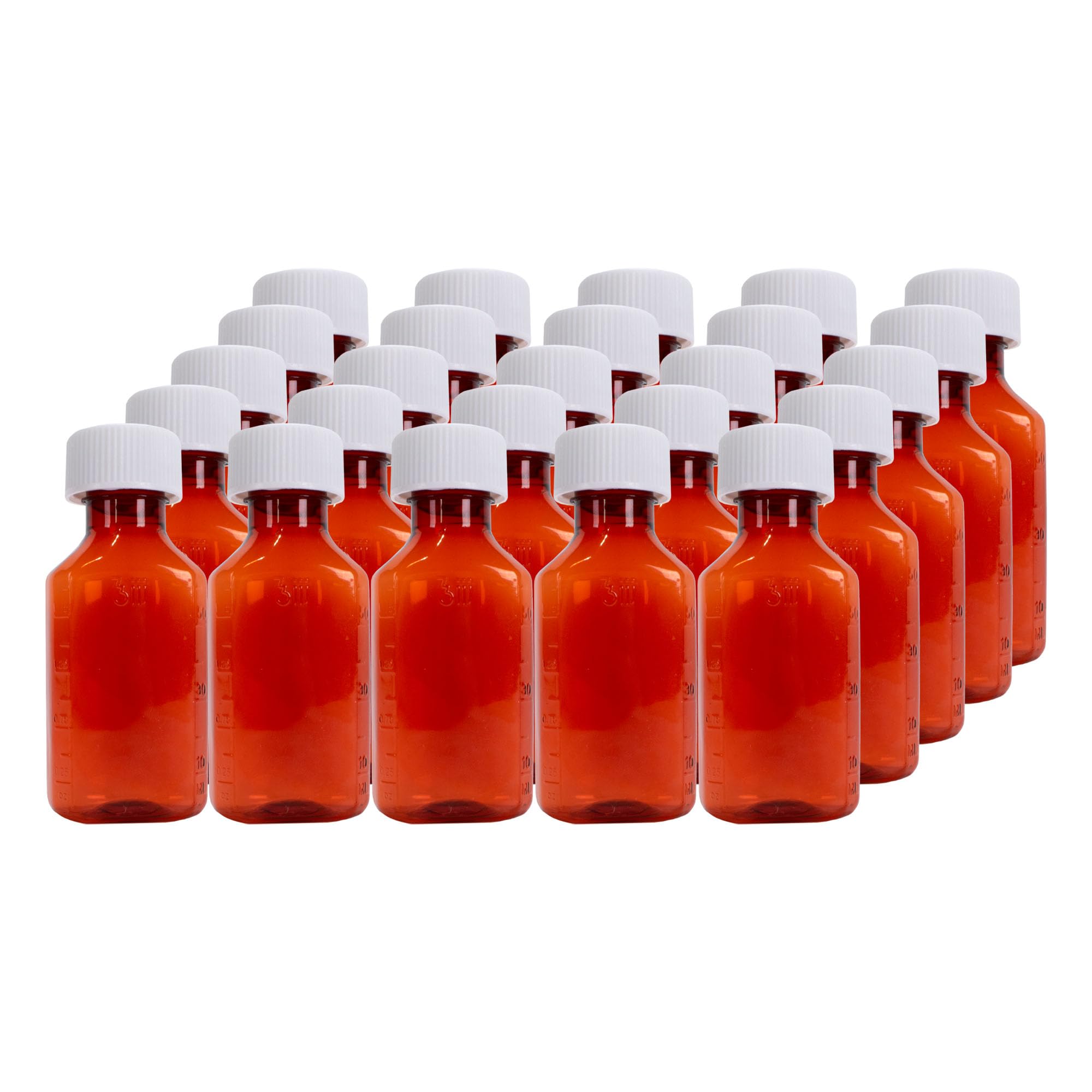 Generic Plastic Amber Oval Liquid Medicine Bottles, 2oz, 25 Count, Child Resistant Cap/Safety Lid, Pharmacy Prescription Dispensing Bottle, OVAL2EACHX25