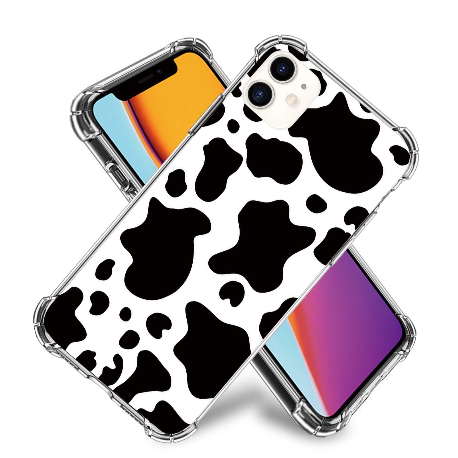 Cow Phone Case for iPhone 11,11 Pro,11 Pro Max, iPhone X, XR, iPhone 7/8,7/8 Plus, Flexible TPU Shockproof Protection Basic Case Cover