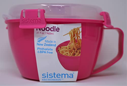 Sistema 21109 Microwave Cookware Noodle Bowl, 31.7 Ounce, Color may vary, Sold Individually.
