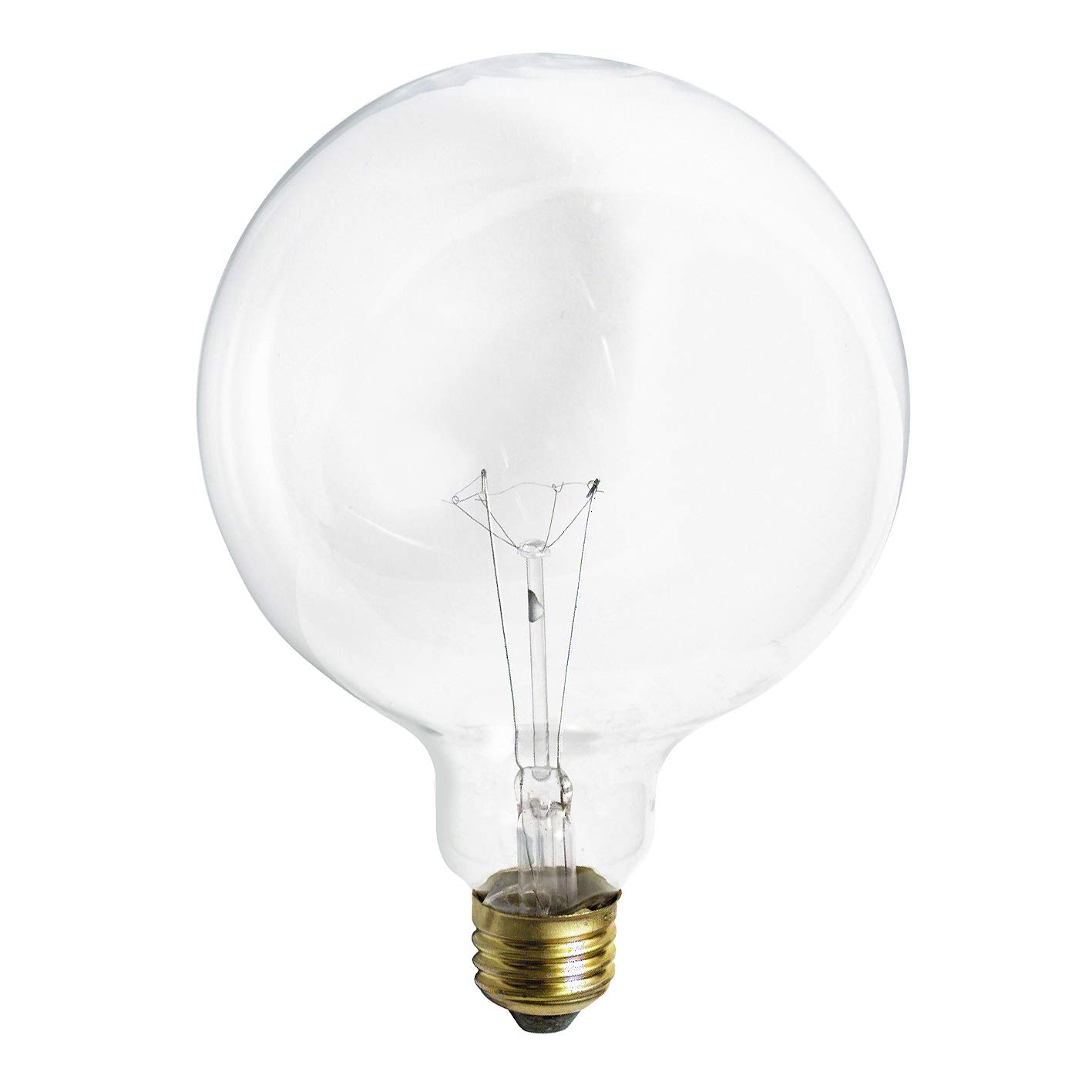 KOR (2 Pack) G40 Incandescent Light Bulb 2700K Soft Light, Decorative Globe Light Bulbs,E26 Medium Base, Perfect use for Decor, Pendant, Bathroom/Vanity Mirror Makeup, Dimmable. Crystal-Clear (25)