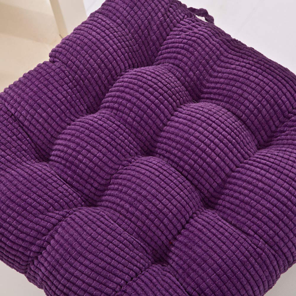 fublousRR5 Chair Cushion, 40x40cm Solid Color Square Soft Thicken Seat Pad Cushion Tie on Chair Home Decor Purple