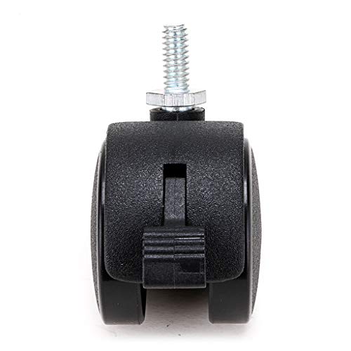 Skelang 4 Pcs 1.5" Nylon Plastic Swivel Stem Casters Wheel with Brakes, Stem Diameter 5/16β for Office Chair, Game Chair, Kitchen Shelf, Sofa
