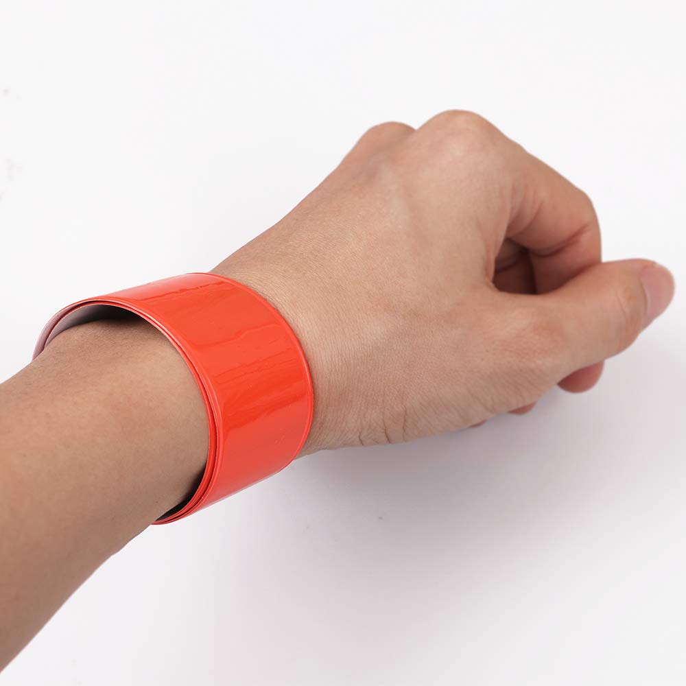 Cozihom Reflective Bands, Reflective Slap Bracelet, Reflective Wristband High Visibility Reflectors, for Night Run, Night Cycling, Night Working. 12PCS