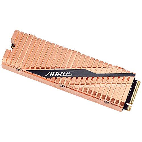 GIGABYTE AORUS NVMe Gen4 M.2 1TB PCI-Express 4.0 Interface High Performance Gaming, Full Body Copper Heat Spreader, Toshiba 3D NAND, DDR Cache Buffer, SSD GP-ASM2NE6100TTTD