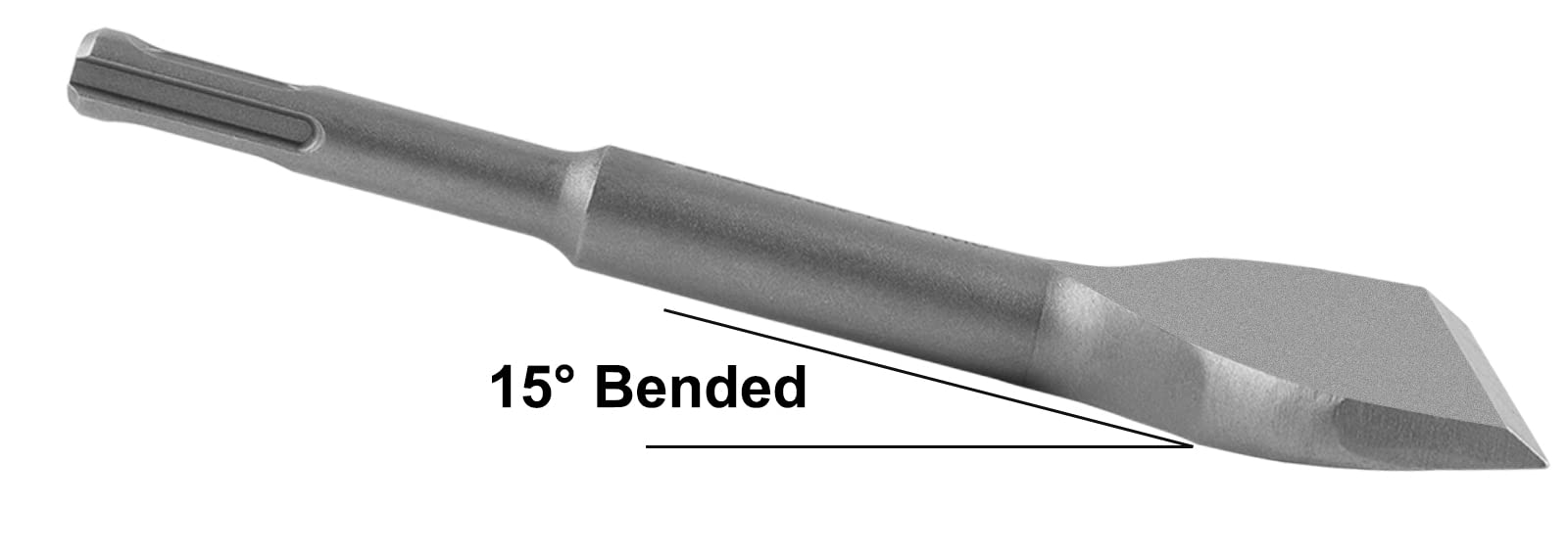 Firecore 3 In SDS Plus Chisel Bit Cranked Angled Bent Chisel for Hammer Drill 42CrMo Tile Removal Chisel for Concrete (3" X 6.5") -FS22365