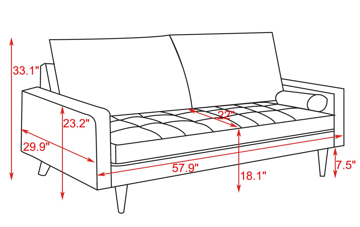 Kingway Inc Loveseat Love, 2 Seat, Black