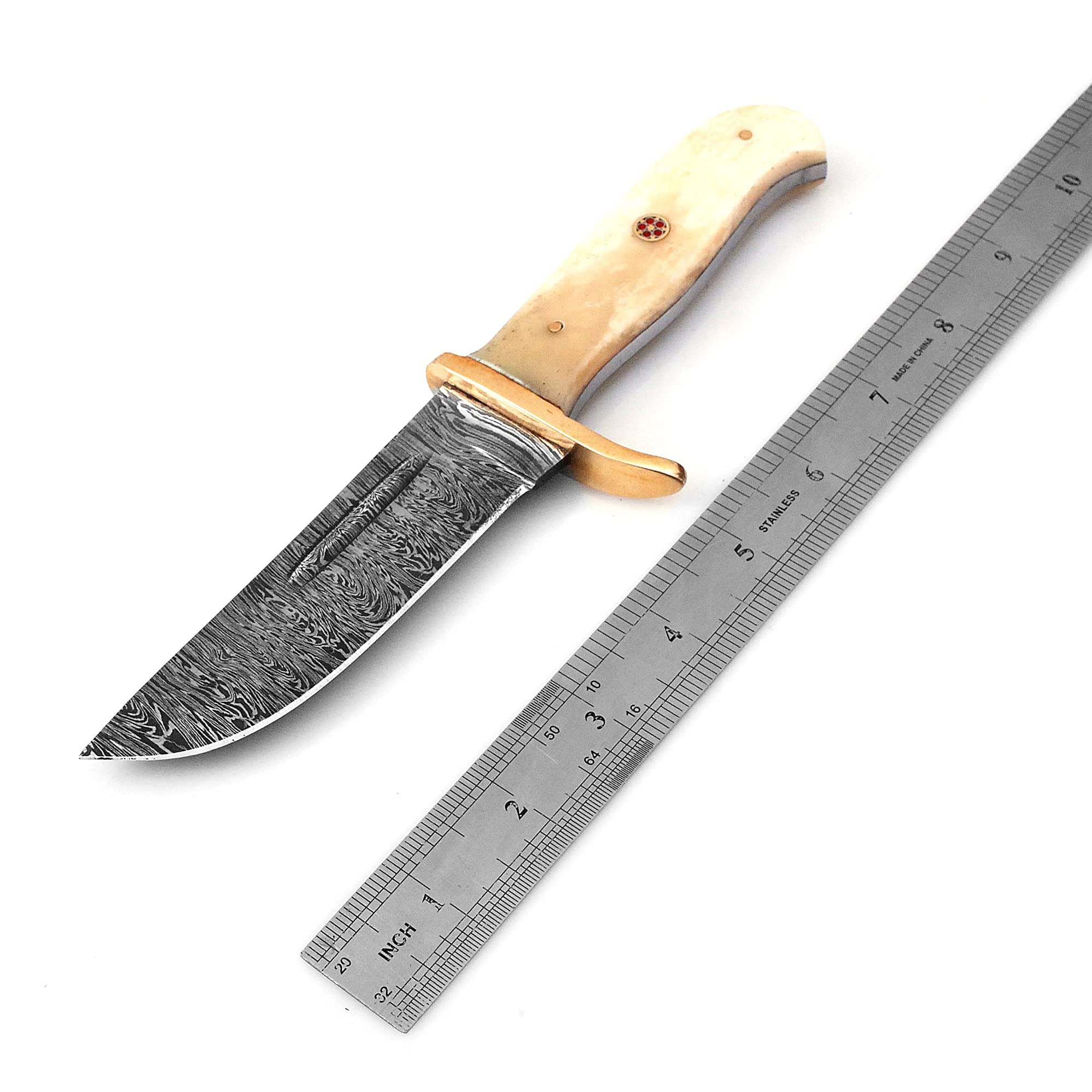 Damascus Hunting Knife One-of-a-Kind 9.00 inches Custom Handmade by ColdLand IRH63