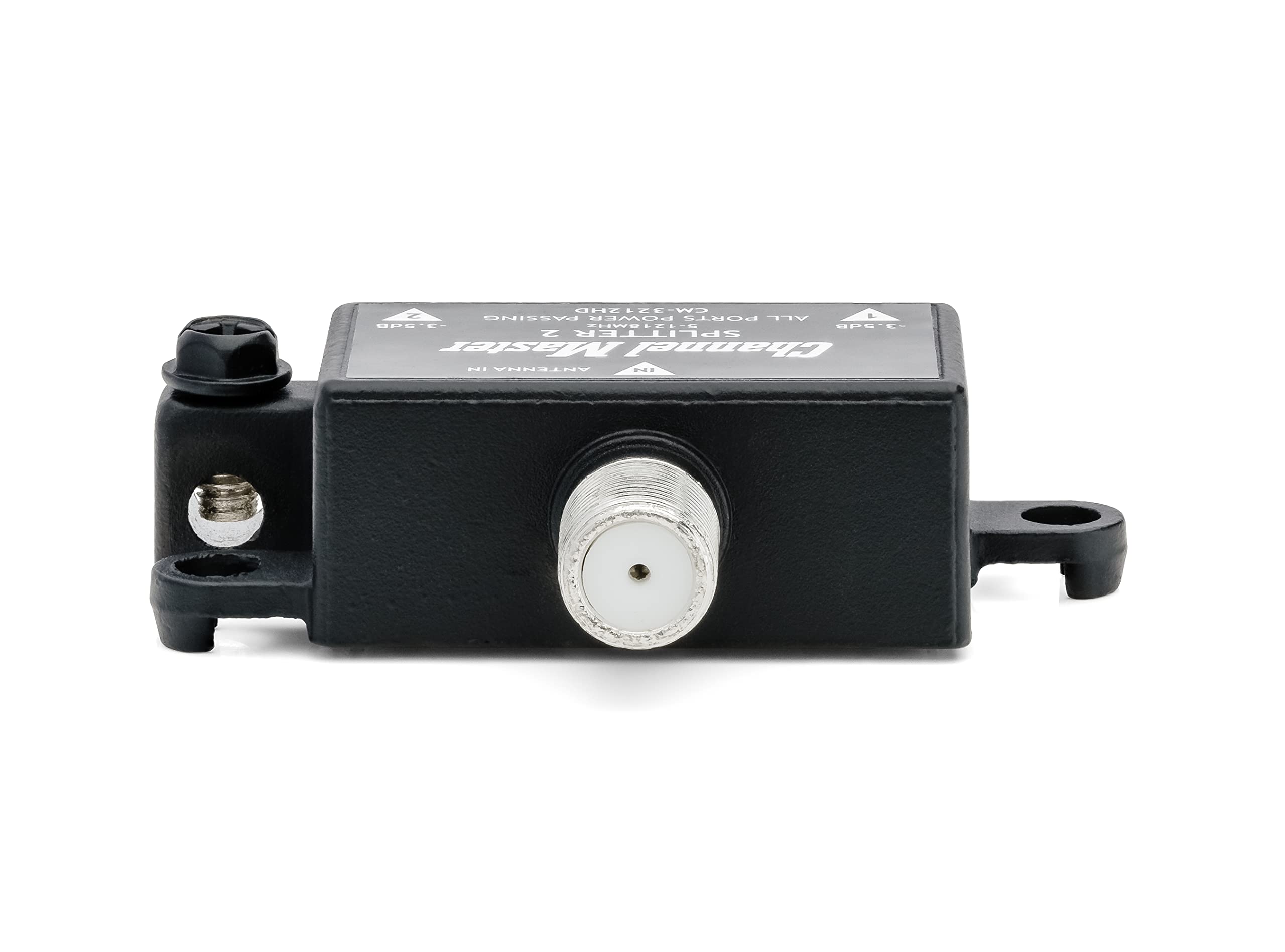 Channel Master Splitter 2, 2-Way Splitter with Power Passing Capability for TV Antenna and Cable Signals