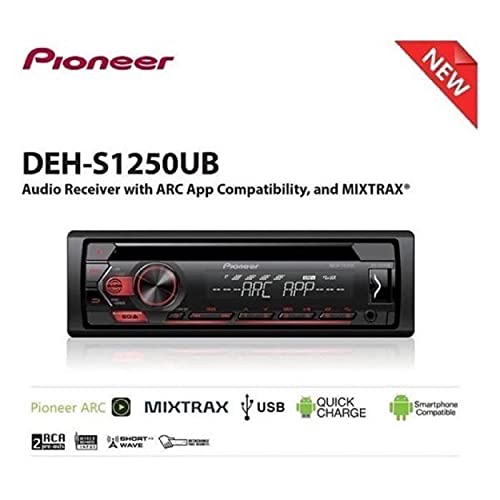 Pioneer Single Din In-Dash CD/CD-R/Rw, MP3/Wma/Wav Am/FM Front USB/Auxiliary Input MIXTRAX and Arc Support Car Stereo Receiver Detachable Face Plate