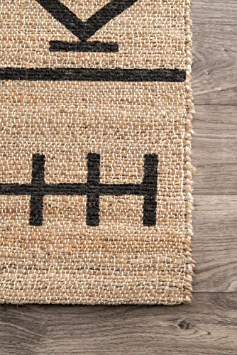 nuLOOM Hand Loomed Natural Fiber Barry Runner Rug, 2' 6" x 6', Natural