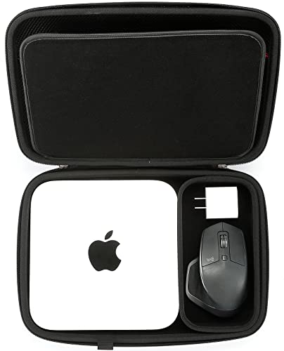 RAIACE Hard Storage Case Compatible with Apple Mac Mini M1. (Case Only, Not Include The Device and Accessories) - Black(Black Lining)