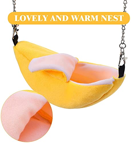 HomeSoGood 2pcs Hanging House Cage, Soft Small Pet Bed, Guinea Pig Hamster Banana Pineapple Cage
