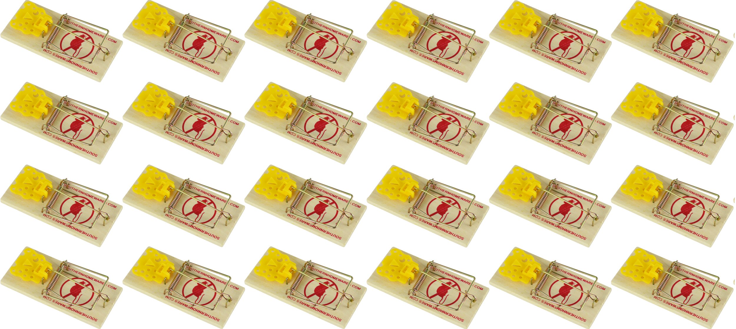 Snap Mouse Trap Spring Action with Expanded Cheese Shaped 24 Pack