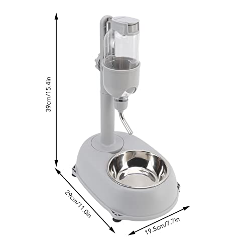 HEEPDD Pet Standing Water Dispenser Feeder Bowl, 500ml No Drip Automatic Water Bottle Food Feeder for Cats Dogs