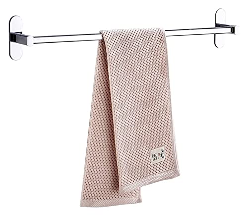 Towel BAR Rack Stainless Steel Chrome Towel Rack,Wall Mounted Towel Rails Bathroom Bar,Kitchen Toilet Towel Holder,No Drilling/50Cm (Size : 40Cm)