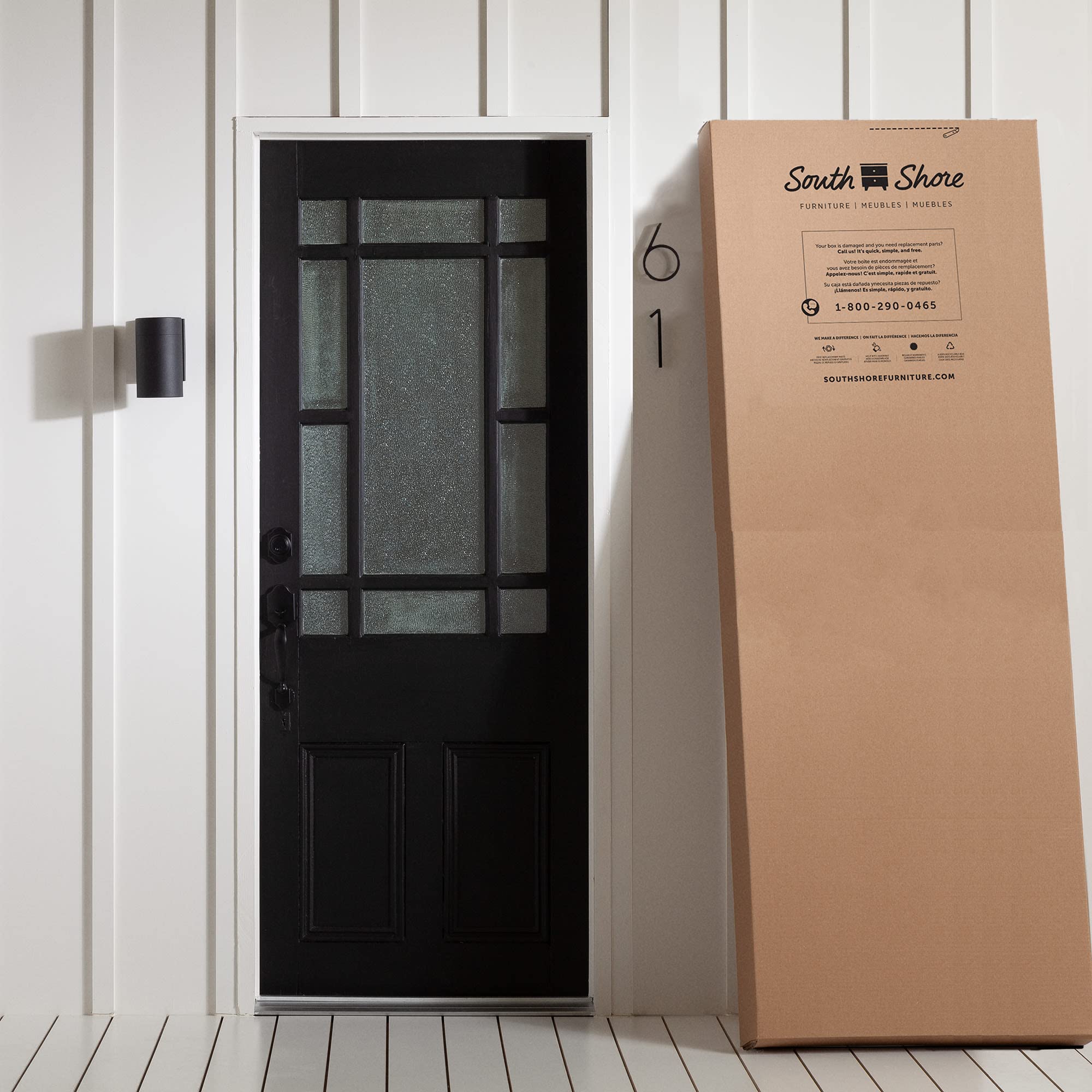 South Shore Holland Platform Bed with Drawer, Queen, Weathered Oak