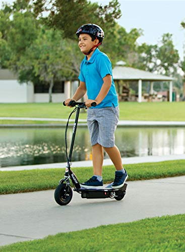 Gotrax GKS Electric Scooter & Razor E100 Glow Electric Scooter for Kids Age 8+, LED Light-Up Deck, 8 Air-Filled Front Tire, Up to 40 Minutes Continuous Ride Time