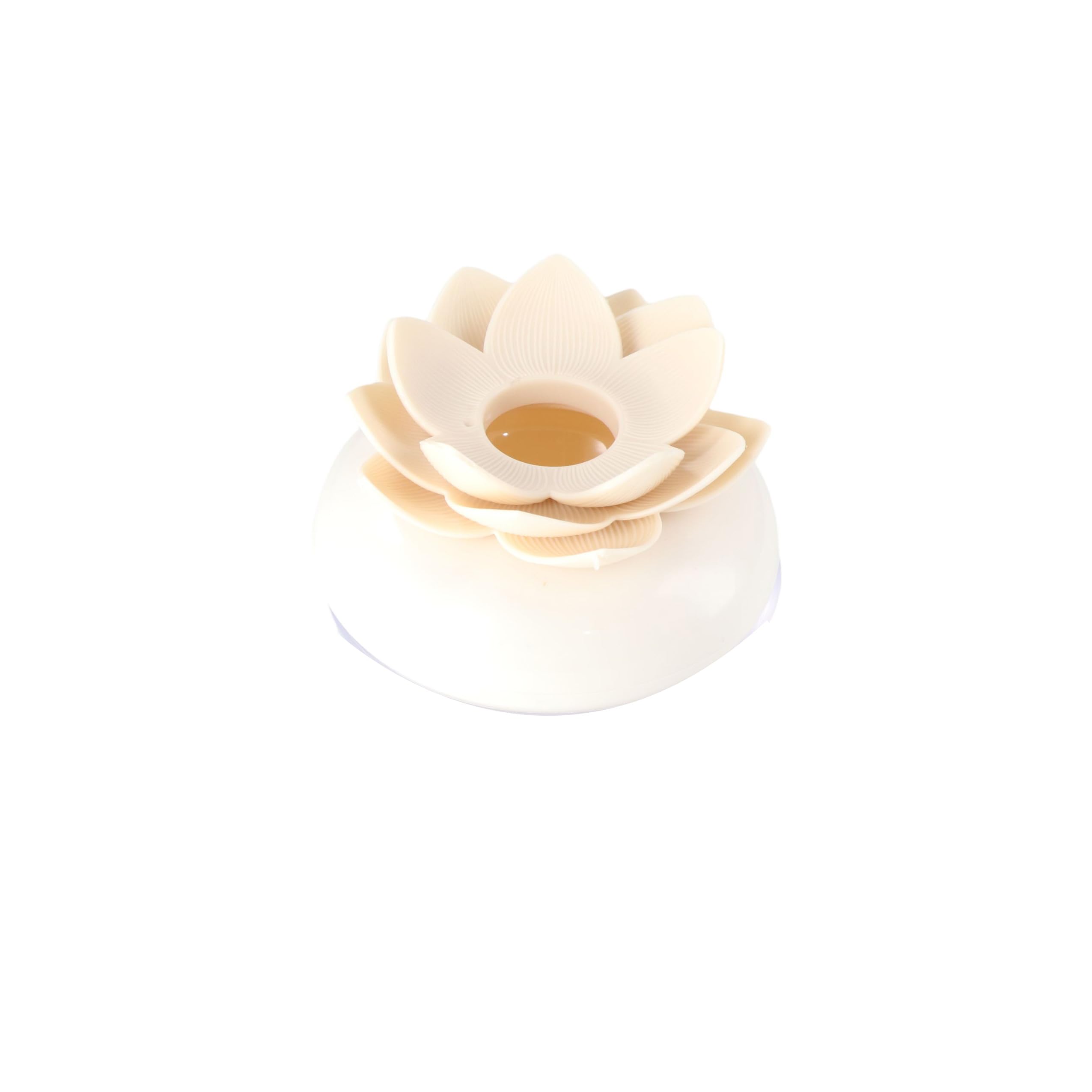 Leadigol Lotus Flower Shaped Cotton Swab Holder,Small Cotton Swab Toothpicks Brushes Holder,Cotton Swab Case Storage Organizer Jar with Clear Lid,for Home Kitchen