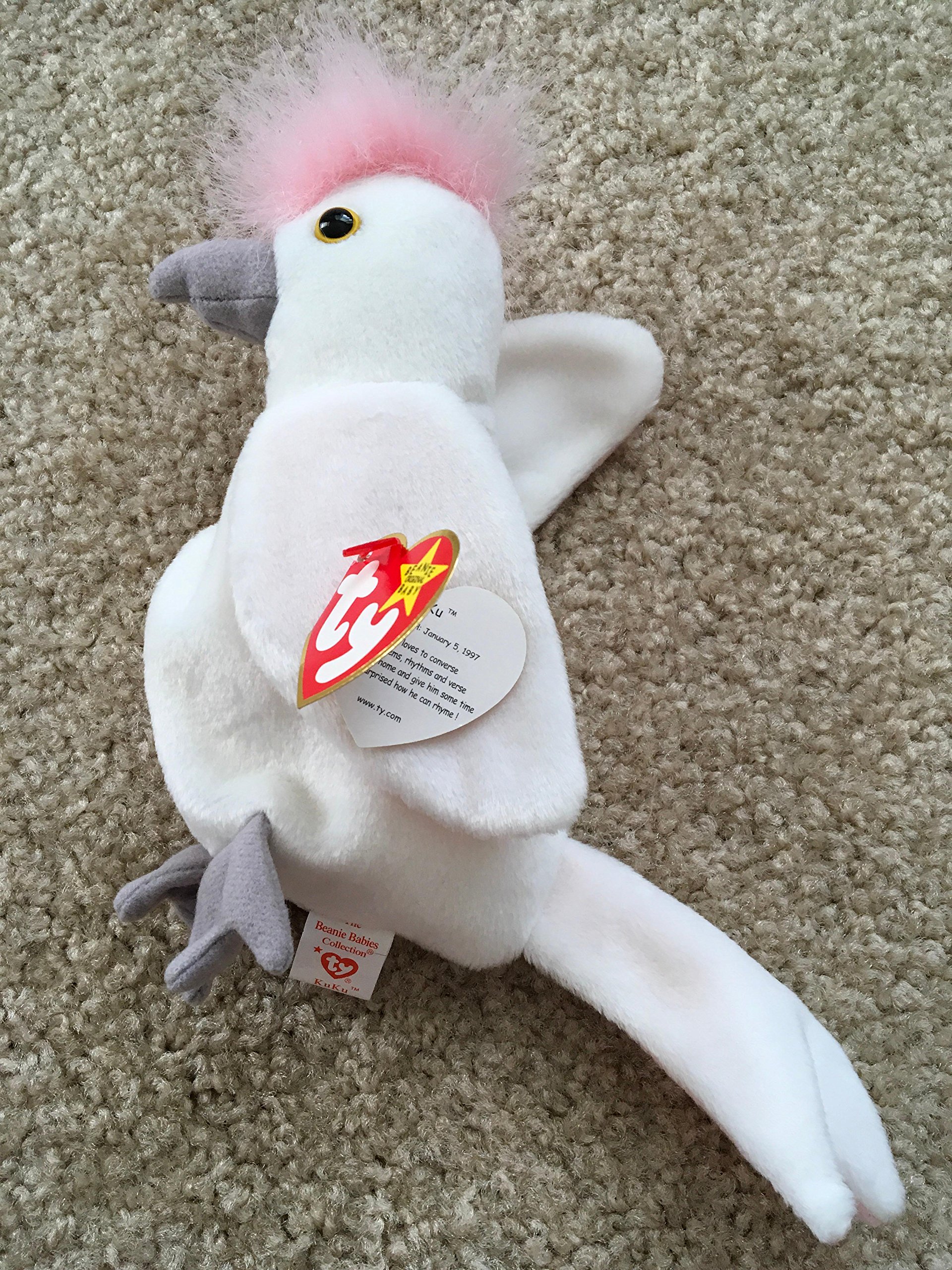 KuKu ¨C Cockatoo, Ty Beanie Baby [Retired 1999] .HN#GG_634T6344 G134548TY70588