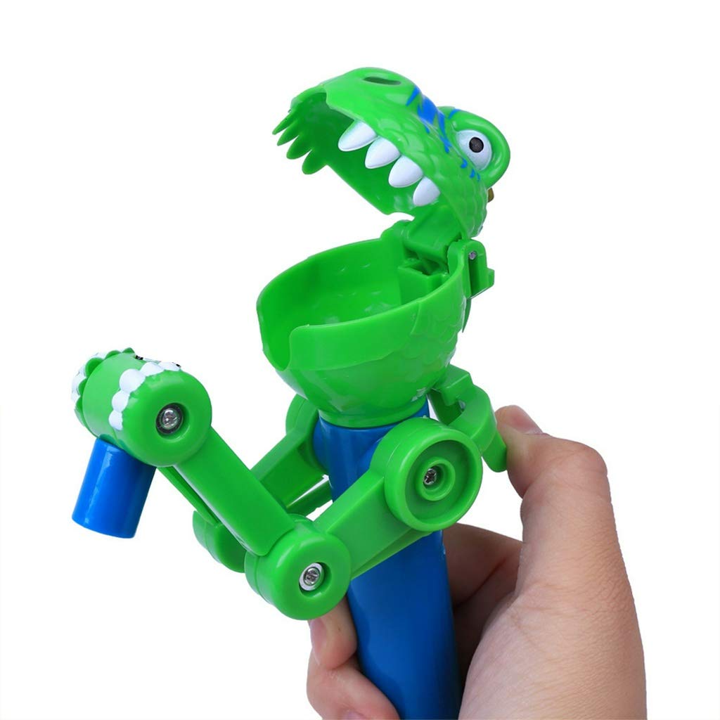 Creative Lollipop Robot Holder Novelty Dinosaur Shape Kids Toy Gift for Children Lollipop Candy Storage (Green)