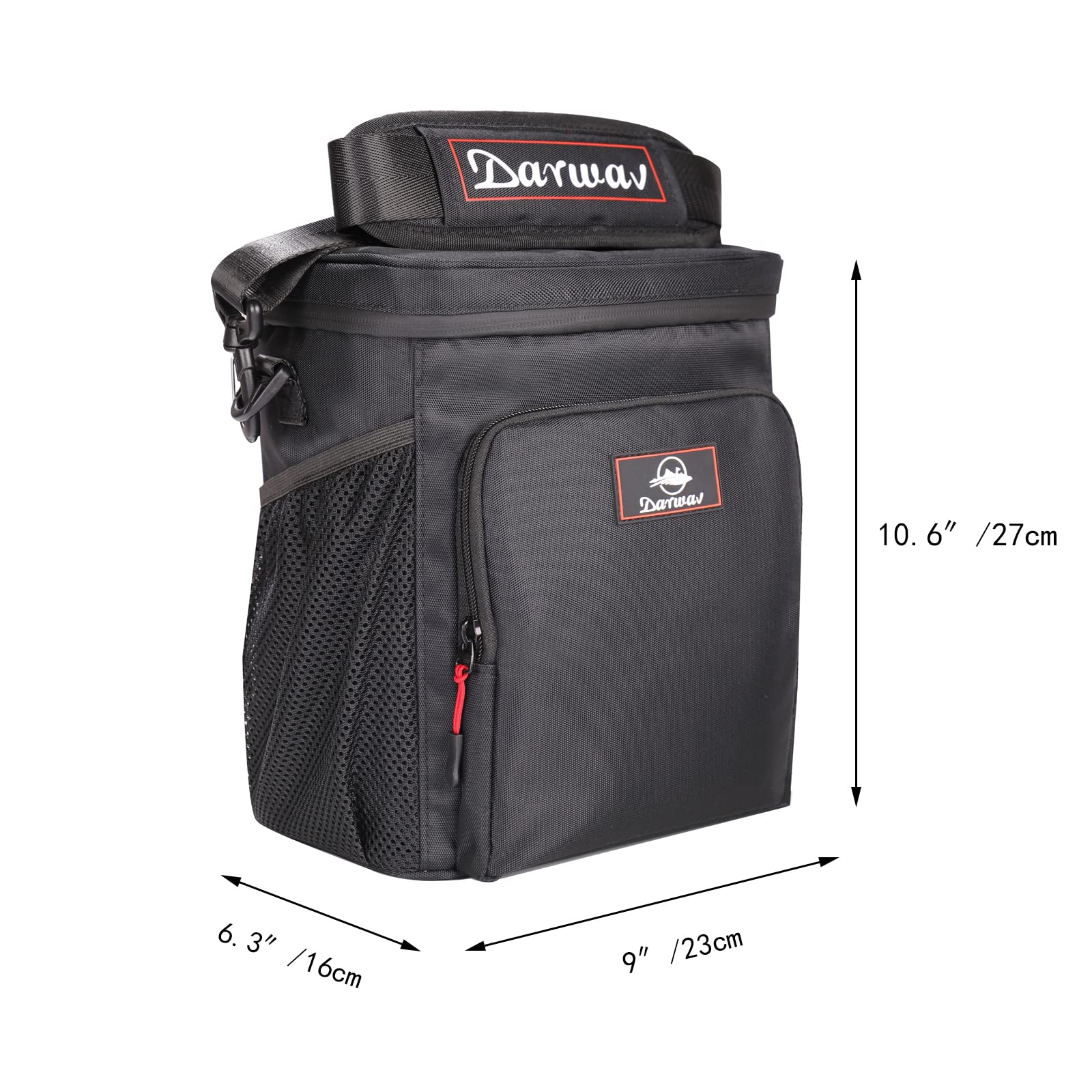 Darwav Golf Cooler, 12-Can Insulated Soft Cooler Bag, Fits on Golf Push Cart (Red)