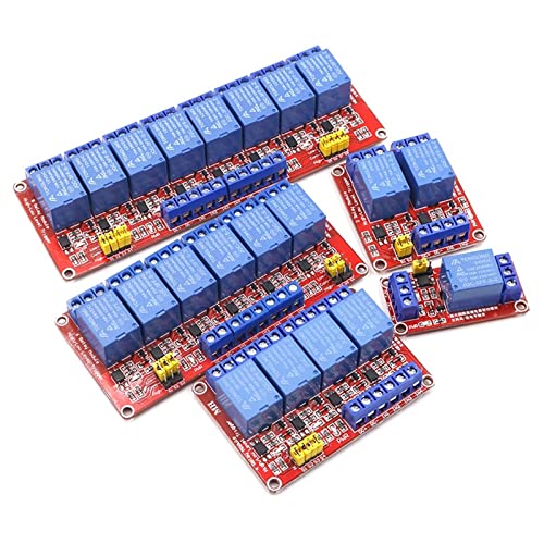 EWNICE 1 2 4 6 8 Channel Relay Module DC 5V 12V 24V Board Shield with Optocoupler/High and Low Level Trigger for arduino Raspberry Pi (Color : 24V, Size : 4 Channel)