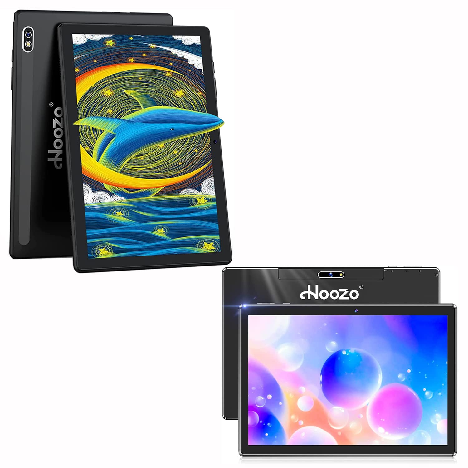 Hoozo Tablet 10 Inch, Android 10.0 Tablet 32GB, 6000mAh Battery Quad Core HD Touchscreen Tablets WiFi Bluetooth 4.2-2PCS